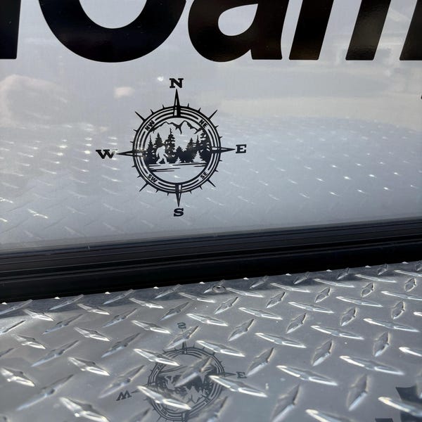 Lake Compass Decal, Mountain Decal, Car Decal, Outdoor Decal, Pacific ...