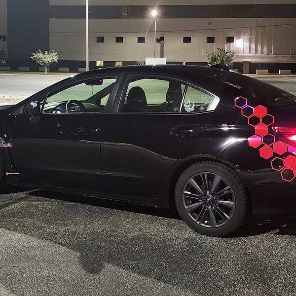 Hexagon / Honeycomb JDM Car Decal Sticker 4.5inch / Hex Side Vehicle ...