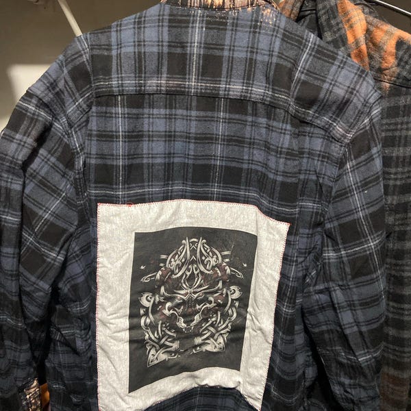 Vintage Reworked Distressed Repurposed Custom Unisex Flannel Shirt - Etsy