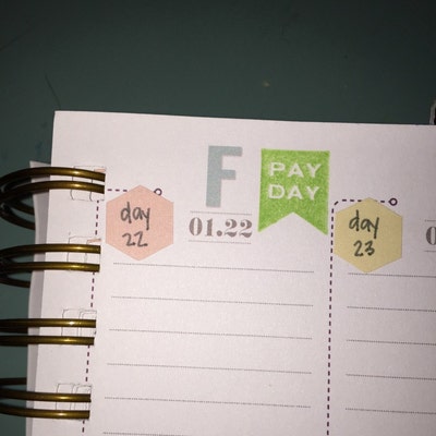 Planner Stamps PAYDAY Stamp Payday Motif Hobonichi Erin - Etsy