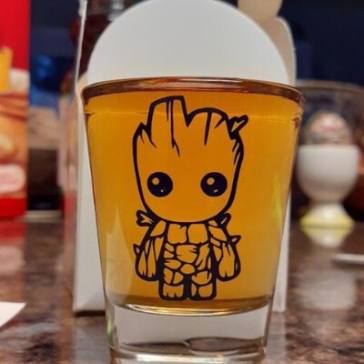 Baby Groot Shot Glass, Guardians of the Galaxy, Baby Groot Gifts, Mens ...