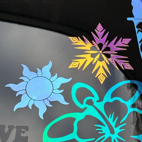 Holographic Rapunzel Sun Disney Decal | Car Decal | Princess Decal ...
