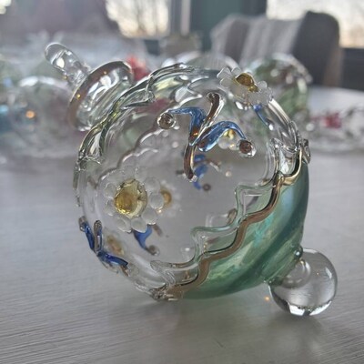 Set of 5 Egyptian Hand Blown Glass Ornaments Decorative by - Etsy