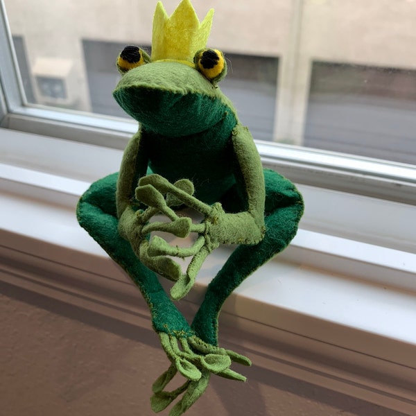 Frog Prince PDF Pattern, Felt Ornament, Beginner Sewing, Felt Animal ...