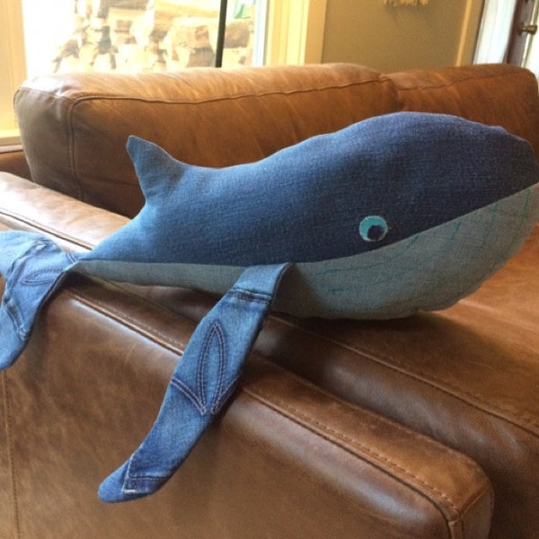 PDF Sewing Pattern Tutorial Large Upcycled Denim Stuffed Animal Cat ...