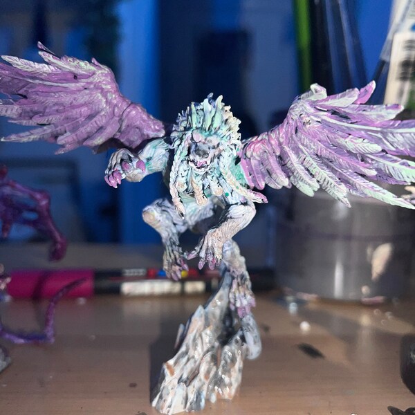 Winged Lion (75mm Base) 3D Printed Resin Miniature | Tabletop Role ...