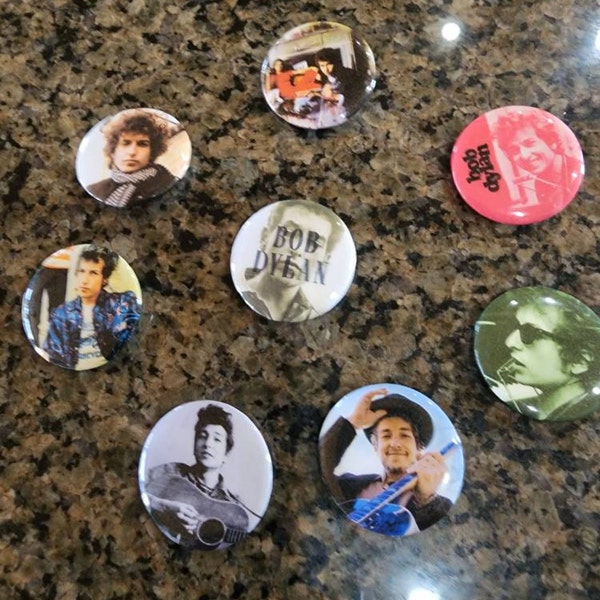 Bob Dylan Pin-back Buttons ~ 8-pack - Etsy