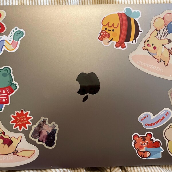 Sticker Sheet "mango the Rainbow Cat", Set of 12 Kiss Cut Stickers ...