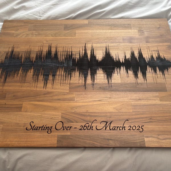Soundwave Art, Extra Large Wall Art, Voice Recording Gift on Wood - Etsy