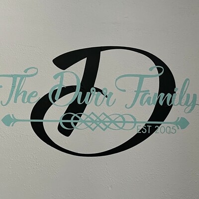 Personalized Family Name Wall Decal Custom Family Name Vinyl Wall ...