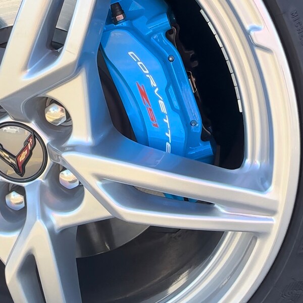 4 Corvette Caliper Decals Sticker C8 Z51 Heat Resistant White Red - Etsy