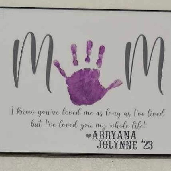Handprint Keepsake Gift for Mom, Mother's Day Poem, Handprint Art, DIY ...