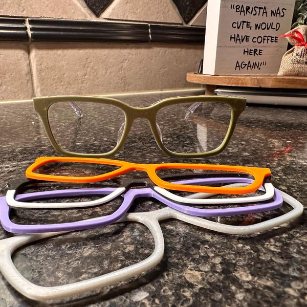 3D Printed Magnetic Glasses Topper- Frame Topper Blank With Magnets ...
