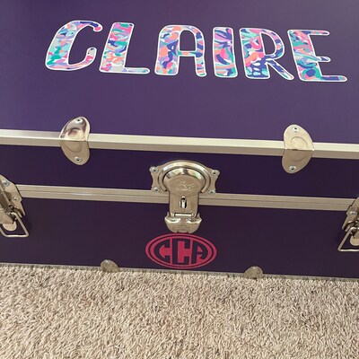 Custom Camp Trunk Monogram Decal. Summer Camp Gear. Footlocker. Camp ...