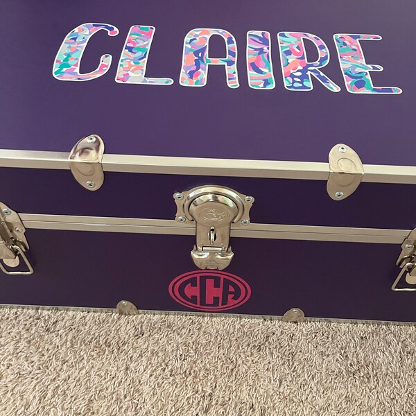 Custom Camp Trunk Monogram Decal. Summer Camp Gear. Footlocker. Camp ...