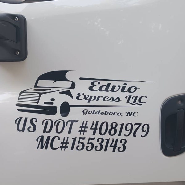 Custom US DOT Trucking Decals: Company Logo Stickers - Etsy