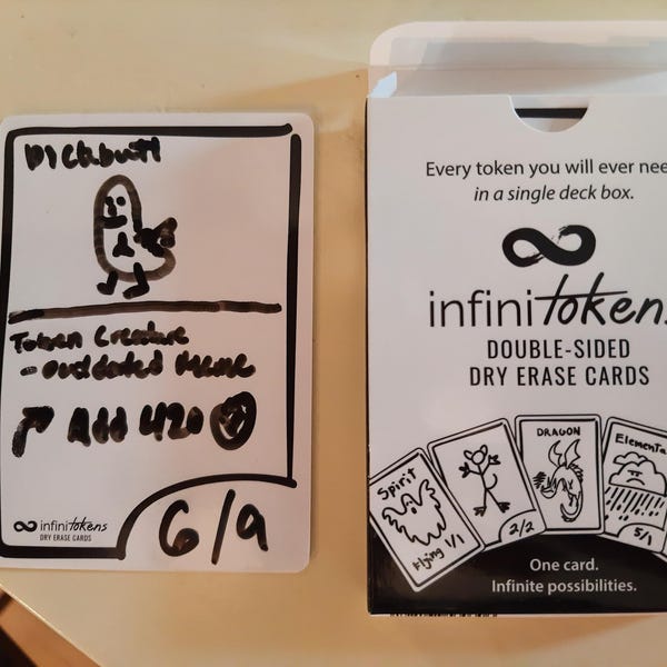Infinitokens Dry Erase Cards/tokens - 25-pack (double-sided, Erasable ...