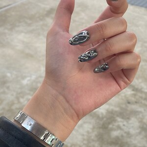 Heat Map Square Press on Nails / 3d Nails / Luxury Press on - Etsy