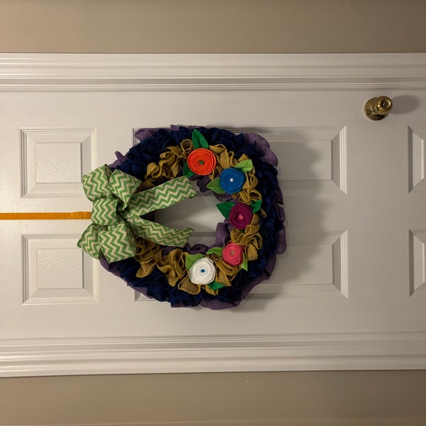 Over Door Swag, Beige Rose Swag, Wall Hanging, Year Round Home Swag ...