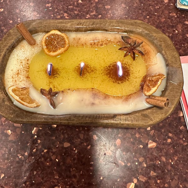 Spiced Orange and Cinnamon Chai Woodwick Dough Bowl Candle - Etsy