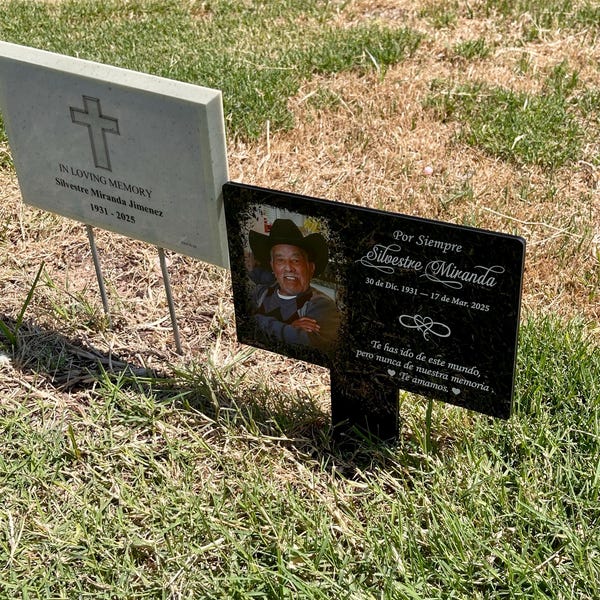 Photo Grave Marker Personalized, Temporary Grave Marker With Photo ...
