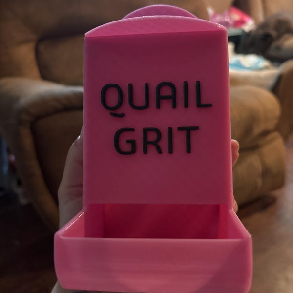 Quail Grit Feeder – Compact 3D Printed Feeder for Quails, Easy Mount ...
