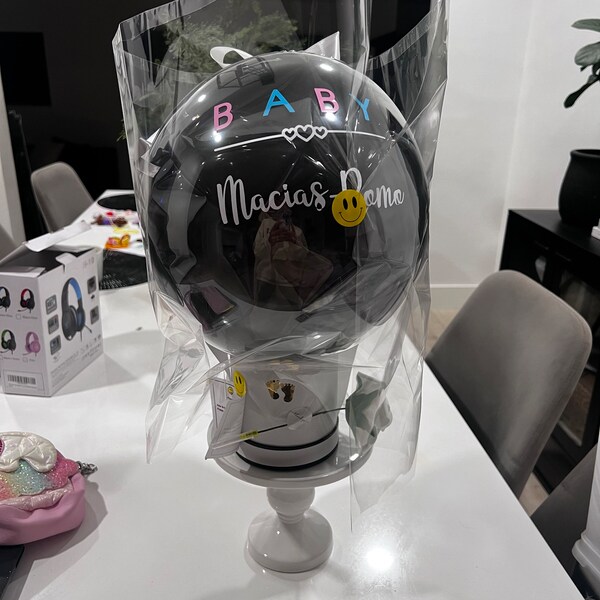 BABY Name Personalized Balloon | No Mess Gender Reveal Balloon ...