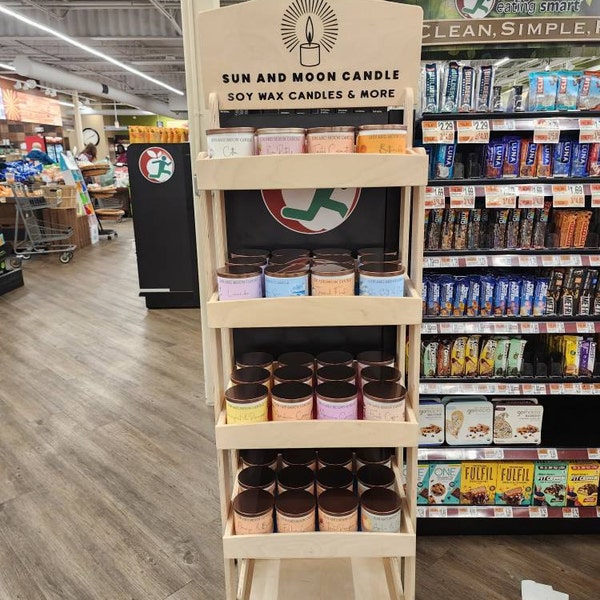 3-tier Wooden Display Rack, Wooden Countertop Rack, Product Display ...