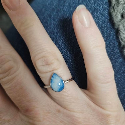 10K 14K Solid Gold Marquise Breastmilk Ring, DIY Breastmilk Jewelry Kit ...