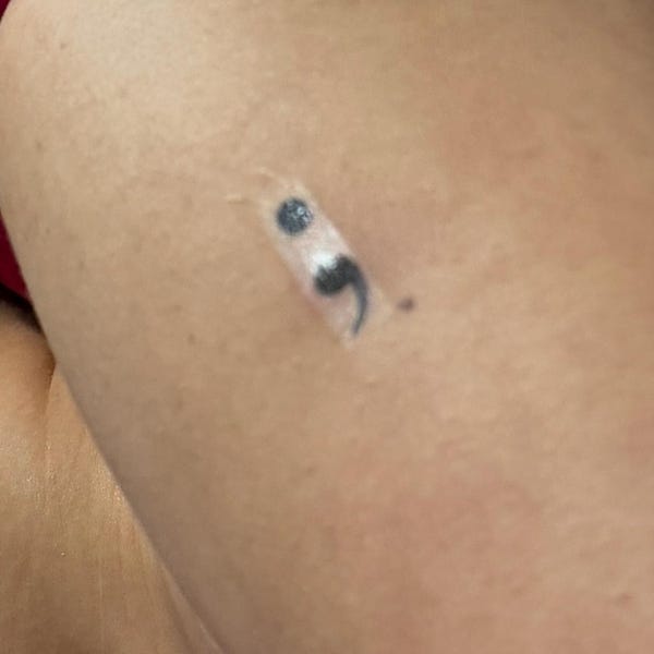 15 Large Semicolon Temporary Tattoo Fake Tattoos / Set of 15 - Etsy