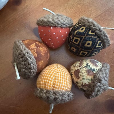 Handmade Fabric Acorns Harvest Acorns Autumn Fall Accents Bowl Fillers ...