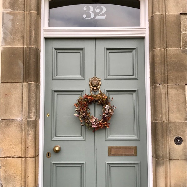 Traditional House Door Number Victorian Frosted Etched Vinyl Sticker ...