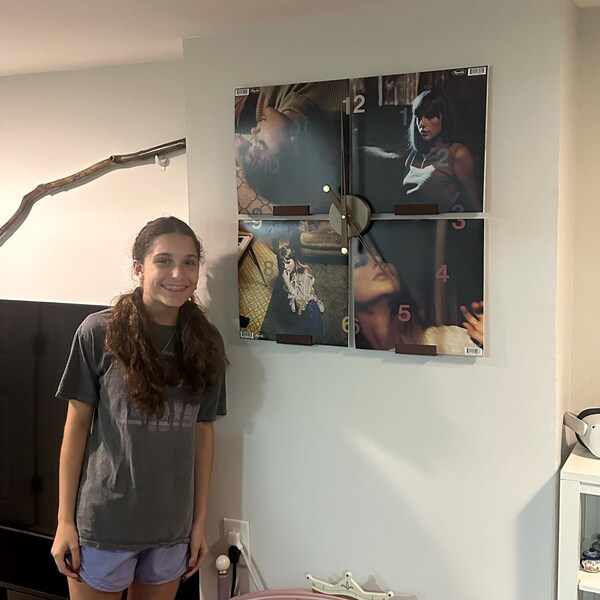 Midnight Vinyl Record Clock Display: Modern Wall Art for Collectors - Etsy