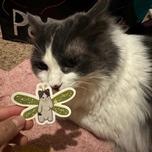 Fluffy Princess Cow Sticker / Matte Vinyl / Fairy Cow Sticker - Etsy