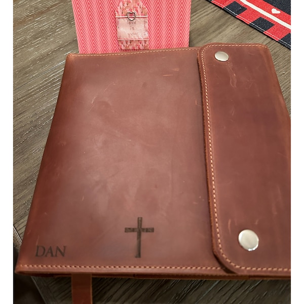 Handmade Leather Bible Cover,engraved Bible Cover,custom Size Bible ...
