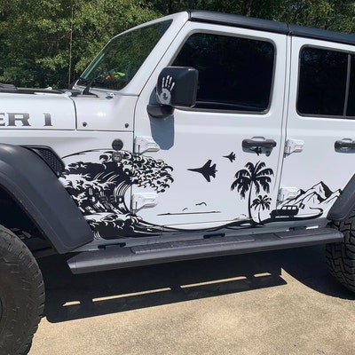 Two Tone Full Side Wave Decal two Door - Etsy