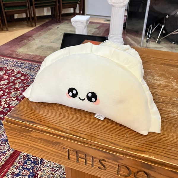 Kawaii Dumpling Plush, Big 11"×16", Cute Food Pillow, Bao, Perogies ...