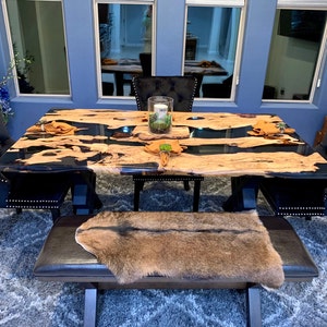 Walnut Round Epoxy Game Table Walnut Epoxy Gamble Table - Etsy