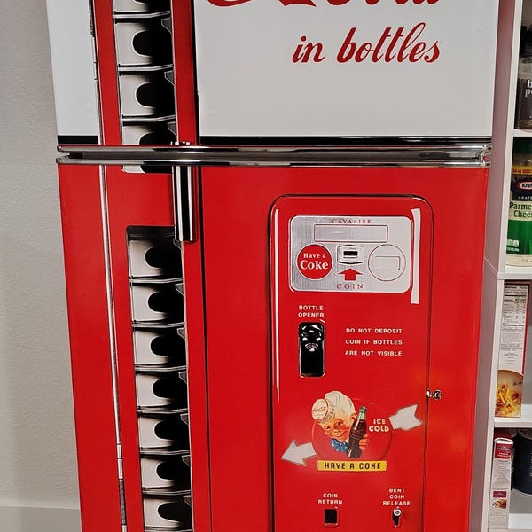 Vintage Vending Machine Fridge Wrap for Side-by-side Refrigerator ...