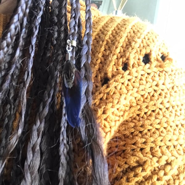 Dread Feather, Pendant With Feather, Natural Feather Jewelry - Etsy