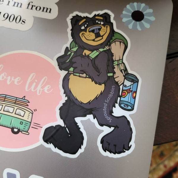 Boone Bear Sticker North Carolina 4.5 Mountain Bear NC Illustrated ...