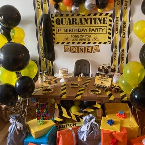 Quarantine First Birthday Vinyl Banner Sign Free - Etsy