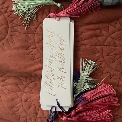 Calligraphy Bookmarks, Personalized Bookmarks, Custom Bookmarks ...