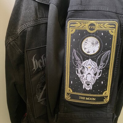 Large Embroidered Back Patch the Moon - Etsy