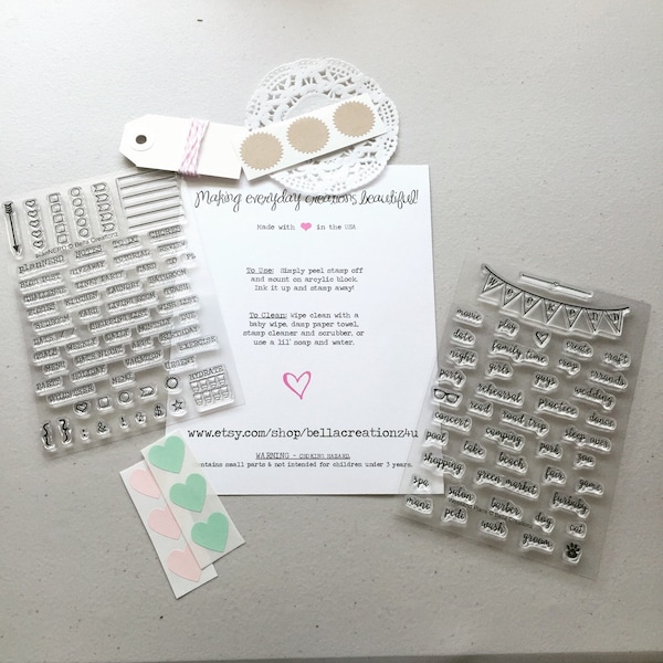 Planner Stamp Clear Stamp Set "plannerd" - Perfect for Your Planner ...