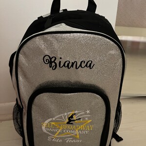 Personalized Embroidered GLITTER Backpack Cheer Bag Sports Backpack 6 ...