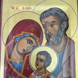 Hand Painted Byzantine Icon of Saint Joseph - Etsy