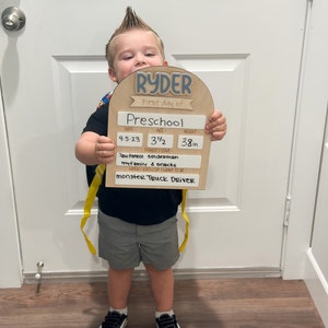 First Day of School Sign, Custom Interchangeable Board, Back to School ...