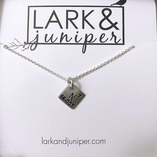 Itty Bitty Jewelry - Periodic Table Element Necklace - Hand Stamped ...