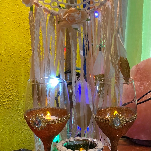 Sparkling Periwinkle Wine Glass Crowned Queen Rhinestone Accent, Long ...
